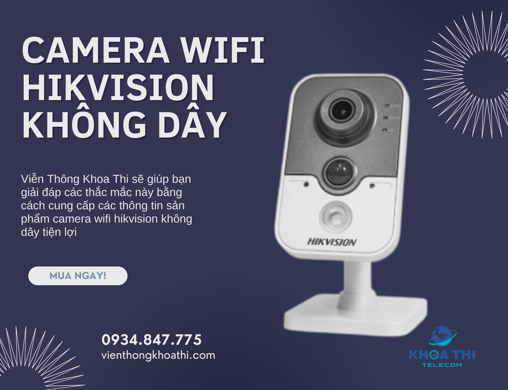 Thiết bị Camera wifi hikvision không dây tiện lợi | Vienthongkhoathi.com
